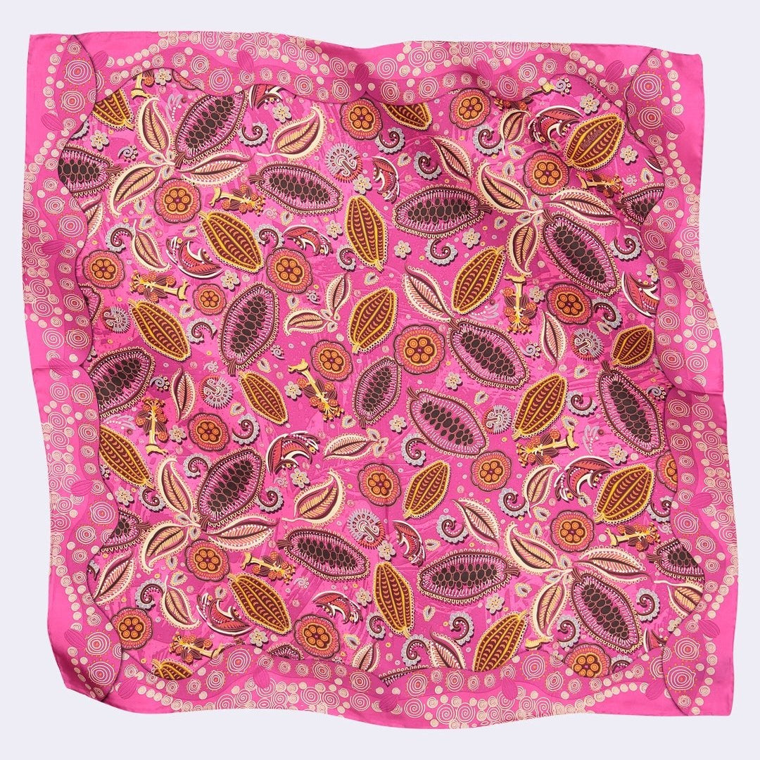 LARGE SILK SCARF - COCOA – Pineda Covalin US