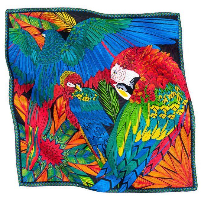 SMALL SILK SCARF - MACAW – Pineda Covalin US