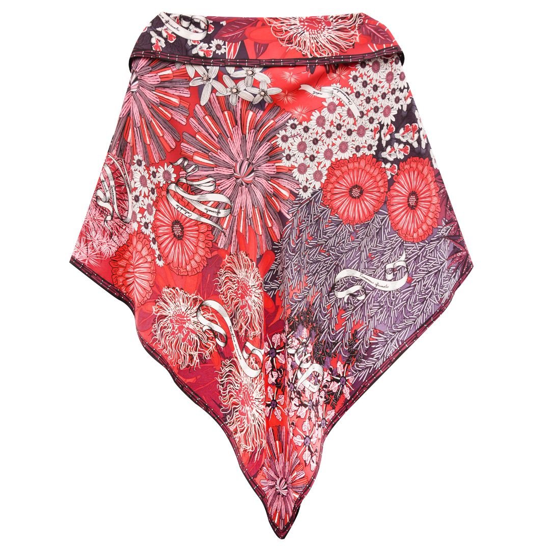 Herbalist Flowers Silk Poncho - Timeless Elegance – Pineda Covalin US