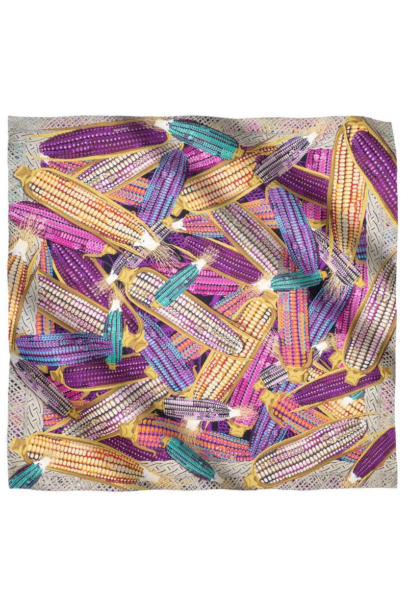 Maize Large Silk Scarf – Celebrating Mexican Heritage in Style – Pineda ...