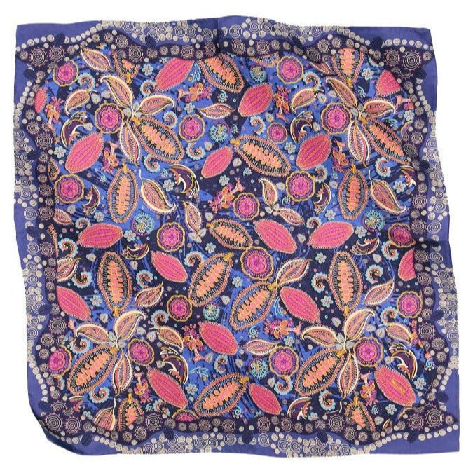 Cocoa Large Silk Scarf – Elegance with Tradition – Pineda Covalin US