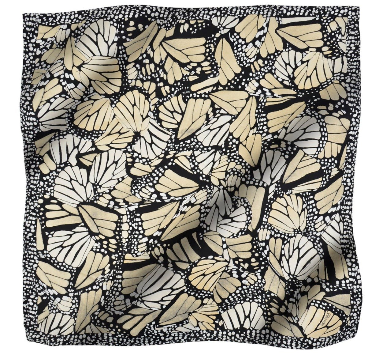 LARGE CHIFFON SCARF - MACRO MONARCH BUTTERFLY – Pineda Covalin US