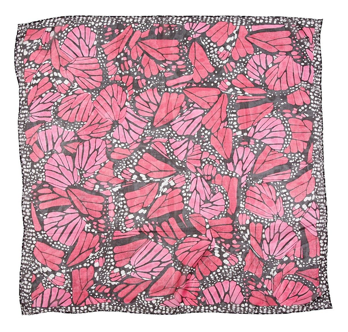 Macro Monarch Butterfly Chiffon Large Scarf | Pineda Covalin – Pineda ...