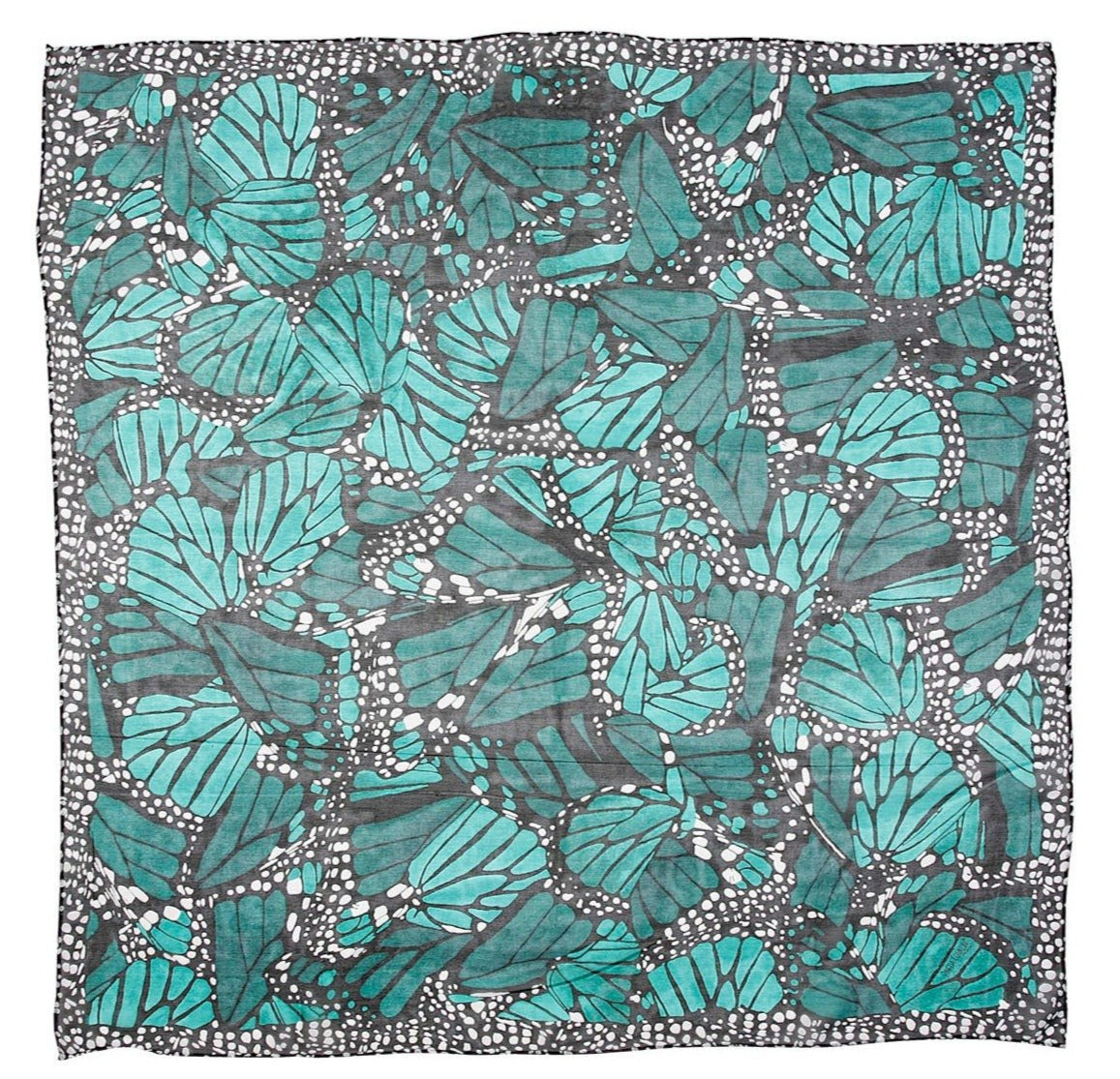 Macro Monarch Butterfly Chiffon Large Scarf | Pineda Covalin – Pineda ...