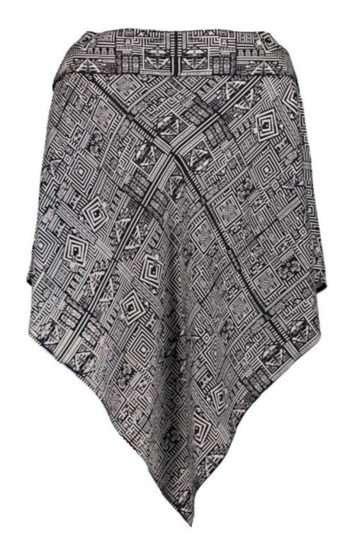 Teotihuacan Silk Poncho – Ancient Elegance – Pineda Covalin US